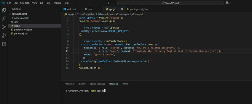 Basic AI Application Creation for Beginner Using Javascript and Visial Studio Code - Chat GPT